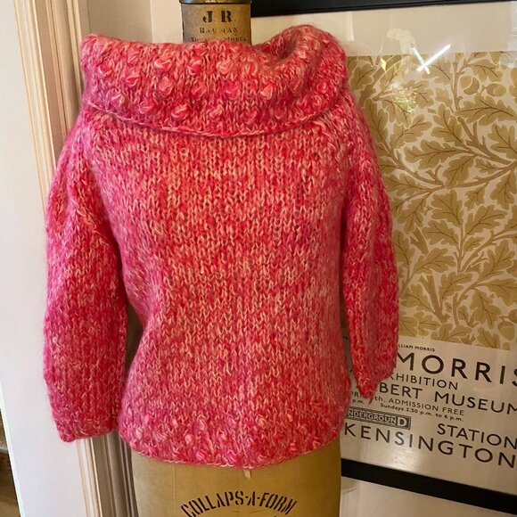 Vintage | Sweaters | Vintage Italian Handknit Mohair Sweater Ml | Poshmark